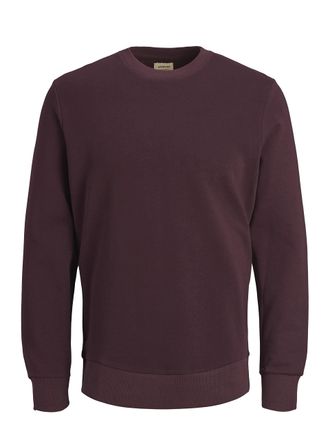 Jack & Jones Herren Regular Fit Pullover JJEHOLMEN Sweat Crew Neck, Einfarbig, Rot (Port Royale Fit: Reg Fit), 3XL