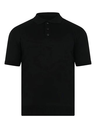 Yes London polo à manches trois boutons - Noir