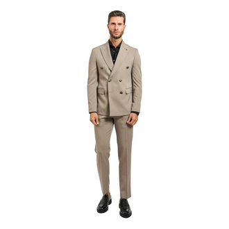 Mulish Homme, Costumes, Gris, Taille: L Costume à double boutonnage avec boutons logo