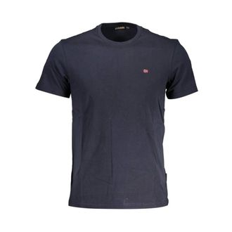 Napapijri Homme, Tops, Bleu, Taille: 3XL T-shirt à Manches Courtes Col Rond