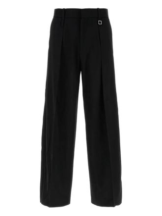 Wooyoungmi pantalon ample à design plissé - Noir