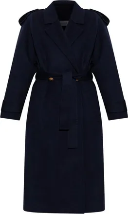 Versace Manteau Double Laine & Cachemire - Femme - Manteaux - Bleu - Taille: 40 FR