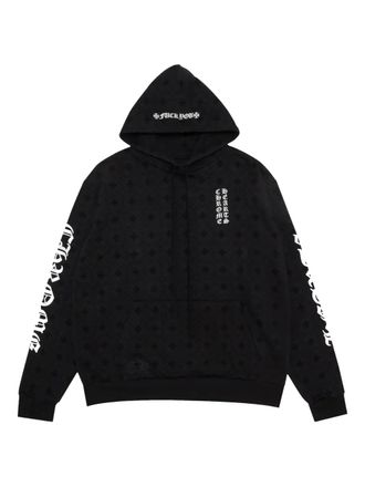 Chrome Hearts Hoodie mit Kreuz-Print - Schwarz