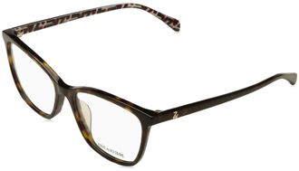 Zadig&Voltaire ZADIG&VOLTAIRE VZV318 Brille, Shiny Dark Havana, 53 für Damen, Braun, hochglanz (Shiny Dark Havana), 66