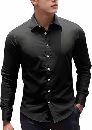 Generic Chemises habill&eacute;es pour homme sans repassage - Chemise d&eacute;contract&eacute;e pour le travail, le bureau, les loisirs, les loisirs, les loisirs, les loisirs, la