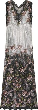 Paco Rabanne Femme, Robes, Multicolore, Taille: 36 FR Robe longue avec broderies florales