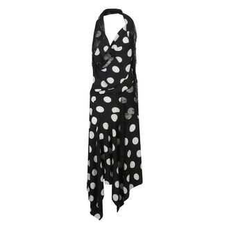 Junya Watanabe Midikleid mit Spitze und Punktmuster - - Dresses - Damen - Schwarzk - L