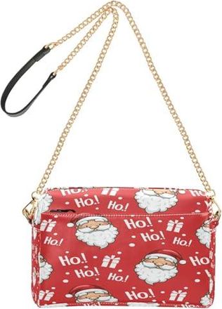 HMZXZ Sac à bandoulière en cuir avec motif Père Noël pour femme, petit sac à main à bandoulière