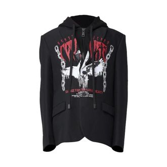 Versace Jeans Couture Giacca Cappuccio Cigno - - Jackets - Herren - Schwarzk - L