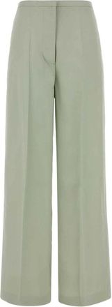 Alberta Ferretti Femme, Pantalons, Vert, Taille: 36 FR Pantalon large en satin