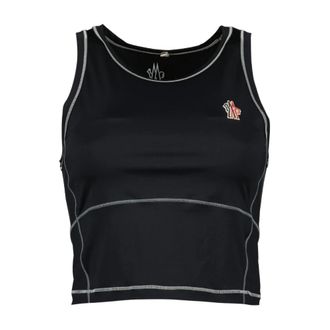 Moncler Logo Patch Sporty Top - - Tops - Damen - Schwarzk - XS