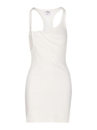 Courrèges Robe Au Genou - Blanc