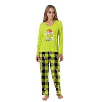 Generic Le Grinch Pyjama Noel Famille De Grinch Noël Garcon Vetement Homme Pull Deguisement Femme Ensemble Chaud Et Doux Bebe Ensembles Hiver The Couple Enfan