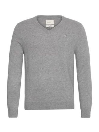 GANT Laine dagneau Extra Fine avec col en V Sweater, Gris, XXL Hommes