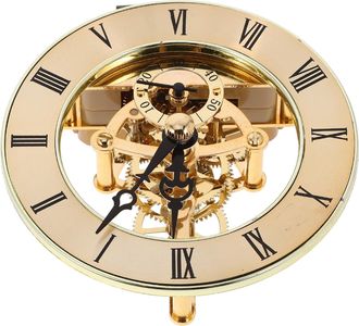 Lurrose Retro Uhrwerk Einsatz mit R&ouml;mischen Ziffern Ruhiges Uhrmotor Ersatzteil Weltkugel Uhr DIY Zubeh&ouml;r ohne Batterie f&uuml;r Tisch Wanduhr Dekoration