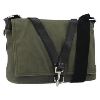 Valentino Sac bandouli&egrave;re Pre-owned en toile - Femme - Pre-owned - Vert - Taille: ONE Size