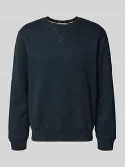 Superdry Sweatshirt mit Rundhalsausschnitt und Label-Stitching