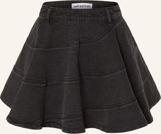 Self Portrait Self-Portrait Jeansrock schwarz