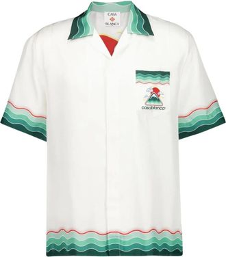 Casablanca Homme, Chemises, Blanc, Taille: XL Short Sleeve Chemises