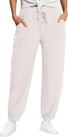 Generic Pantalons Running Femme Chic D&eacute;t&eacute; Long Pants &Eacute;lastique Relax Fit D&eacute;tente Sweatpant Respirant Confortable V&ecirc;tement Fluide Classique Taille Haute 2026 P
