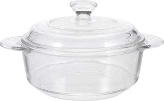 DOITOOL Hitzebest&auml;ndiger Glastopf mit Deckel f&uuml;r Haushalt Glas Kochgeschirr Vielseitiger Suppentopf aus Stabilem Leicht zu Reinigendem Bleifreiem Geh&auml;rtetem G