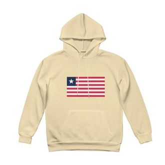 Generic Sweatshirts &Agrave; Capuche Mode Femmes Doublure Polaire Manches Longues Vintage Lacets Sweatshirts Lib&eacute;ria Drapeau Imprim&eacute; Chemises Cordon Hoodie Hauts pou