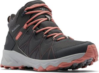 Columbia Peakfreak II Mid Outdry WP wasserdichte Wanderstiefel für Damen, Grau (Dark Grey x Dark Coral), 39 EU, Dark Grey X Dark Coral