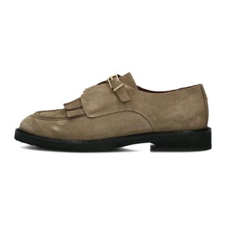 Fred De La Bretoniere Taupe Wildleder Loafers mit Schnalle - - Shoes - Damen - Beige - 39 EU