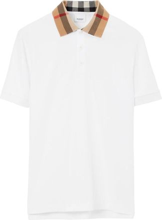 Burberry Homme, Tops, Blanc, Taille: XL Polo Chemises