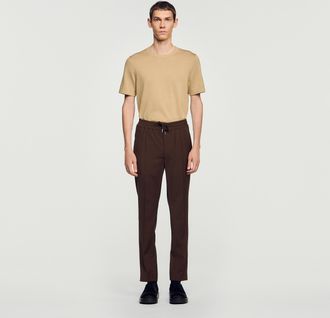 Sandro Pantalon &eacute;lastiqu&eacute; en laine