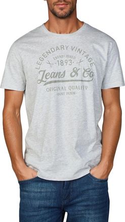 Riverso Tshirt Herren Baumwolle Regular Fit RIVLeon Rundhals Kurzarm Sommer Tee Shirt Print, Gr&ouml;&szlig;e:3XL, Farbe:Hellgrau (FJD)