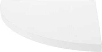 BESPORTBLE Wandregal ohne Bohren Eckregal Schwebend Dreieckig Wei&szlig; 22X22cm mit Montagezubeh&ouml;r zur Platzsparenden Aufbewahrung und Wanddekoration f&uuml;r K&uuml;che Bad B&uuml;