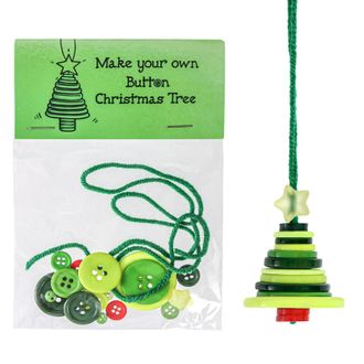 Generico Set mit Kn&ouml;pfen f&uuml;r Baum zum Aufh&auml;ngen mit Bildungsfunktion, Bastelset, Weihnachtsmann und, Kinder, Jugendliche, Erwachsene, Fensterregal, T&uuml;r