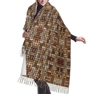 Generic Bouchon De Li&egrave;ge Femme Ch&acirc;le Avec Gland Scarf Chaud Foulard Pour Hiver Automne Soir&eacute;e Mariage