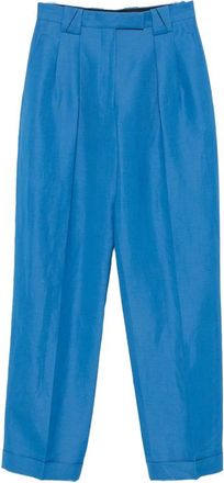 Versace Pleated Straight-leg Trousers