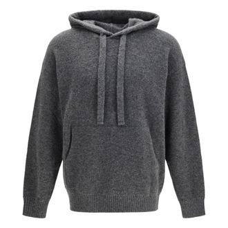 Laneus Kaschmir-Seiden-Pullover mit Kapuze - - Knitwear - Herren - Grau - XL