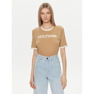 Tommy Hilfiger T-Shirt Monotype WW0WW41208 Beige Regular Fit