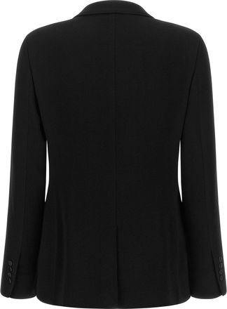 Alberto Biani Double-Breasted Peak Lapel Blazer - Black