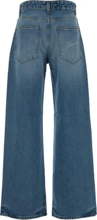 Jacquemus Womens Le De-Nimes Large Bluetabac Jean