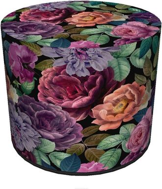 Bertoni Hocker Sitzhocker Pouf f&uuml;r Balkon & Garten Puff Codura Wetterfest 40 x 40 cm Garten Sitzsack Outdoor & Indoor Runder Sitzpouf mit abnehmbarem Bezug Wa