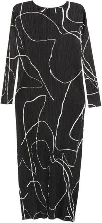 Issey Miyake Femme, Robes, Noir, Taille: 40 FR Robes Maxi