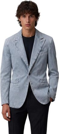 Dolce & Gabbana Homme, Costumes, Bleu, Taille: M Veste en jean &agrave; simple boutonnage