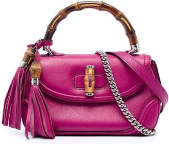 Gucci Pre-owned New Bamboo Satchel - Femme - Pre-owned - Rose - Taille: ONE Size