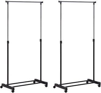 Honey Can Do Honey can do GAR-01122 Porte-V&ecirc;tement &agrave; Hauteur Ajustable Acier Inoxydable Chrome 5,715 x 15,24 x 86,36 cm (Lot de 2)