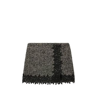 Guess Jupe courte motif chevrons &agrave; dentelle