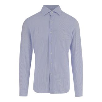 Alessandro Gherardi Homme, Chemises, Bleu, Taille: XL Tecno 776P1620 Stretch Jersey Shirt