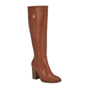Tommy Hilfiger Bottes hautes Ursy pour femme, Naturel moyen 101, 38 EU