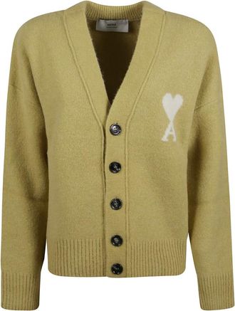 Ami Femme, Pulls, Vert, Taille: 36 FR De Coeur Cardigan