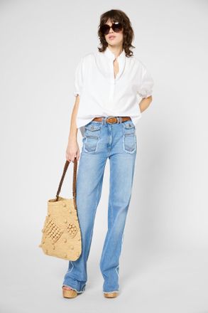 Gerard Darel Blouse en popeline de coton - ANNYR - Blanc