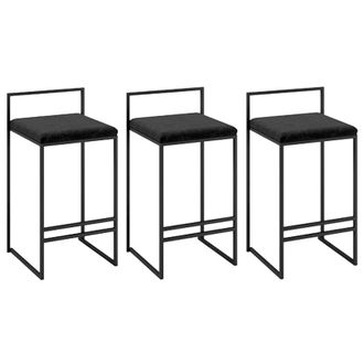 Generic Barhocker, Tresenhocker, Samt-Barst&uuml;hle mit Metallr&uuml;ckenlehne und Fu&szlig;st&uuml;tze, K&uuml;cheninsel-Tresenhocker